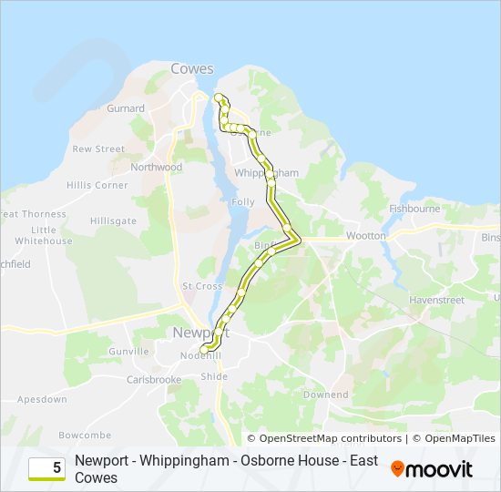 5 Route: Schedules, Stops & Maps - Newport (Updated)