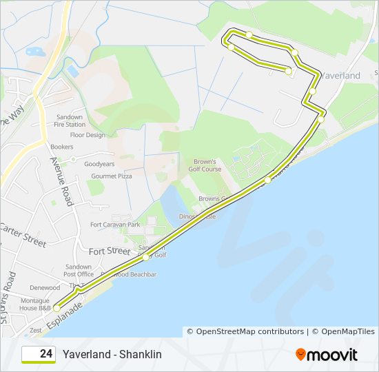 24 Route: Schedules, Stops & Maps - Sandown (Updated)