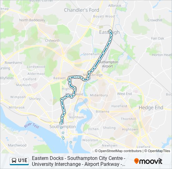 u1e Route: Schedules, Stops & Maps - Eastleigh (Updated)