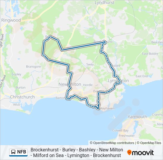 nfb Route: Schedules, Stops & Maps - Brockenhurst (Updated)