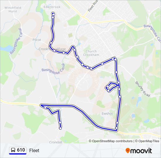 610 Route: Schedules, Stops & Maps - Fleet (Updated)