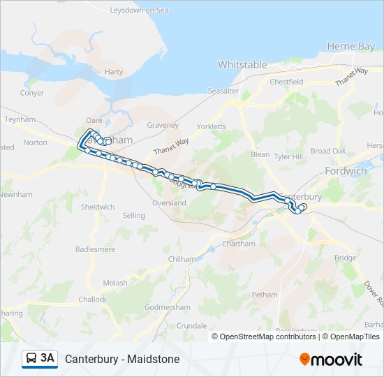 3a Route: Schedules, Stops & Maps - Faversham (Updated)