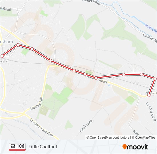 106 Route: Schedules, Stops & Maps - Little Chalfont (Updated)
