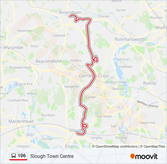 106 Route: Schedules, Stops & Maps - Slough Town Centre (Updated)