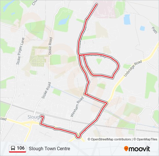 106 Route: Schedules, Stops & Maps - Slough Town Centre (Updated)