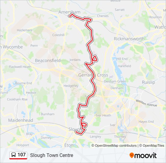 107 Route: Schedules, Stops & Maps - Slough Town Centre (Updated)