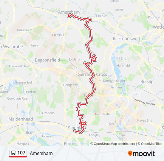 107 Route: Schedules, Stops & Maps - Amersham (Updated)