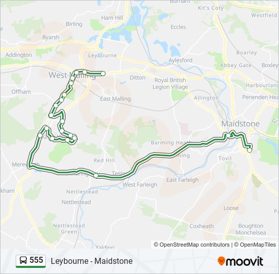 555 Route: Schedules, Stops & Maps - Maidstone (Updated)