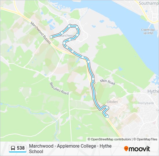 538 Route: Schedules, Stops & Maps - Applemore (Updated)