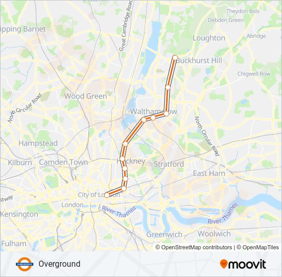 overground Route: Schedules, Stops & Maps - London Liverpool Street‎→ ...