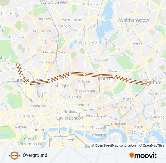 overground Route: Schedules, Stops & Maps - Stratford (London)‎→Gospel ...