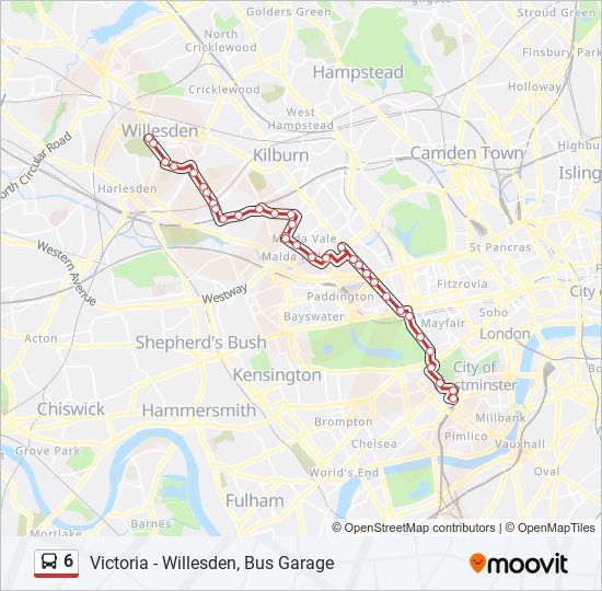 6 Route: Schedules, Stops & Maps - Victoria (Updated)