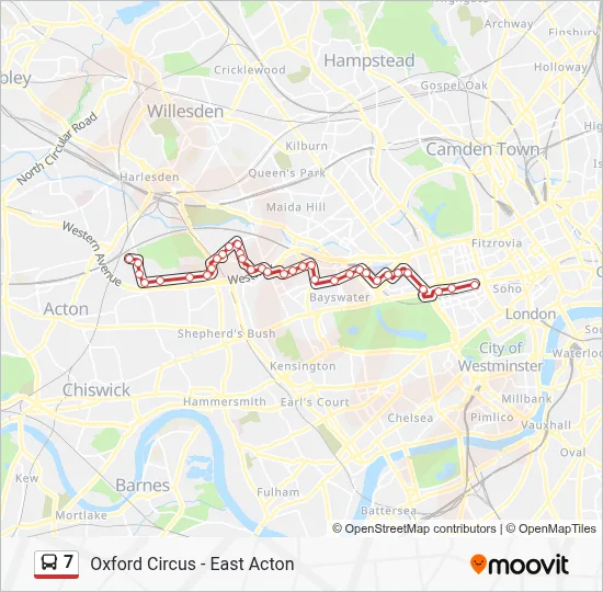 7 Route: Schedules, Stops & Maps - East Acton (Updated)