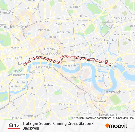 15 Route: Schedules, Stops & Maps - Blackwall (Updated)