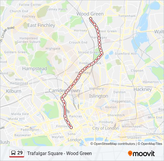 29 Route: Schedules, Stops & Maps - Wood Green (Updated)