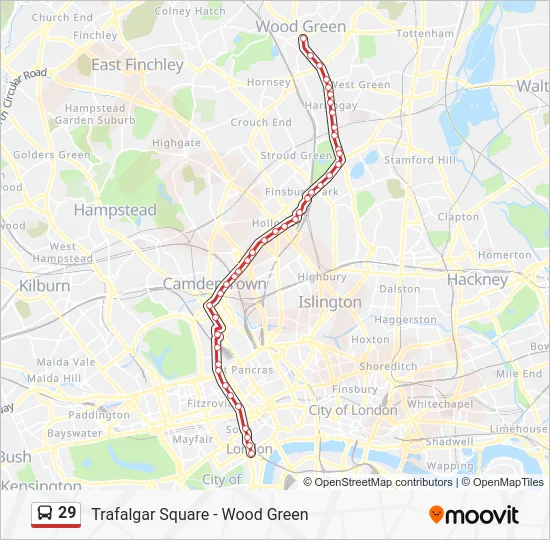 29 Route: Schedules, Stops & Maps - Trafalgar Square (Updated)