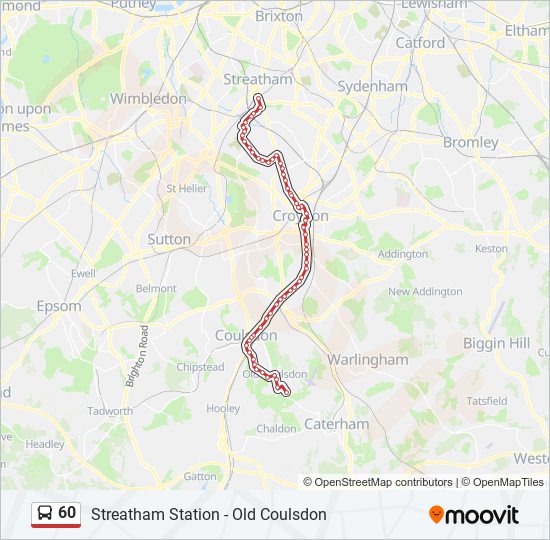 60 Route: Schedules, Stops & Maps - Streatham Station (Updated)