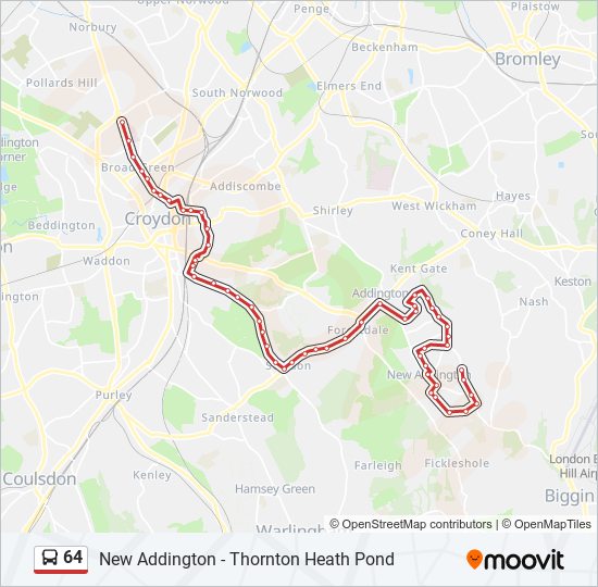 64 Route: Schedules, Stops & Maps - New Addington (Updated)