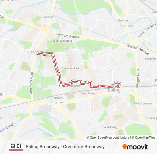 E1 Route: Schedules, Stops & Maps - Ealing Broadway (Updated)