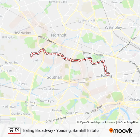 E9 Route: Schedules, Stops & Maps - Ealing Broadway (Updated)