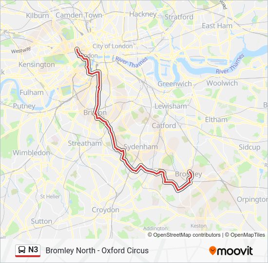 N3 Route: Schedules, Stops & Maps - Oxford Circus (Updated)
