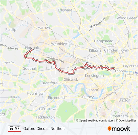 n7 Route: Schedules, Stops & Maps - Northolt (Updated)
