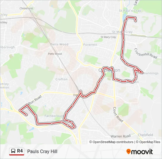 R4 Route: Schedules, Stops & Maps - Pauls Cray Hill (Updated)