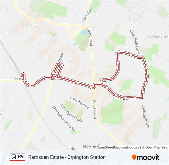 r9 Route: Schedules, Stops & Maps - Orpington Station (Updated)