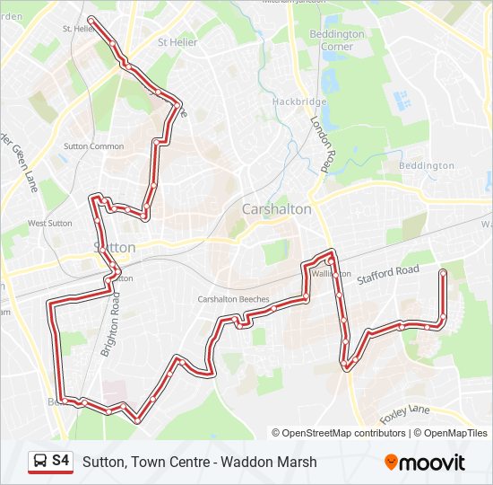 s4 Route: Schedules, Stops & Maps - St Helier Station (Updated)