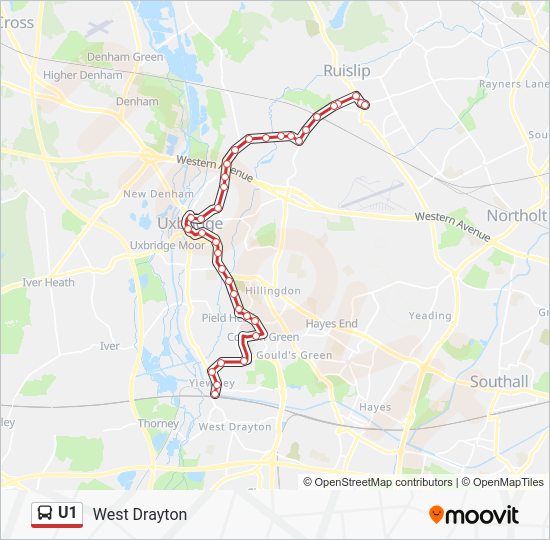 U1 Route: Schedules, Stops & Maps - West Drayton (Updated)