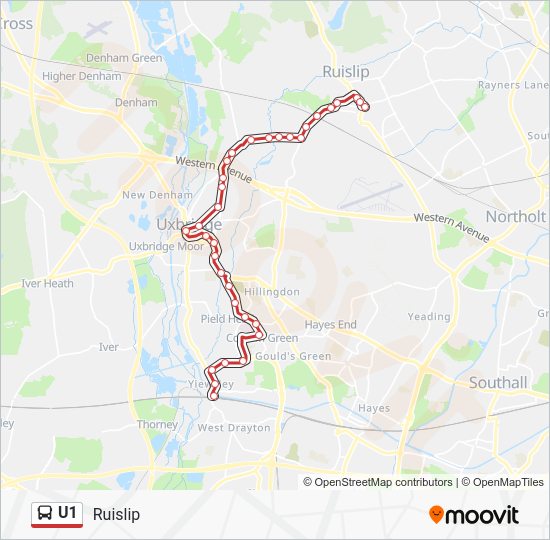 U1 Route: Schedules, Stops & Maps - Ruislip (Updated)