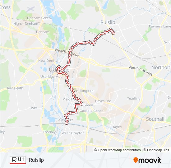 u1 Route: Schedules, Stops & Maps - Ruislip (Updated)