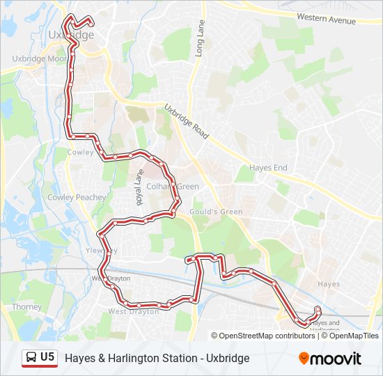 u5 Route: Schedules, Stops & Maps - Hayes & Harlington Station (Updated)
