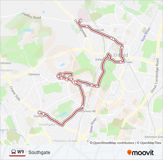 w9 Route: Schedules, Stops & Maps - Southgate (Updated)