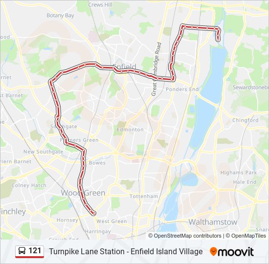 121 Route: Schedules, Stops & Maps - Enfield Island Village (Updated)