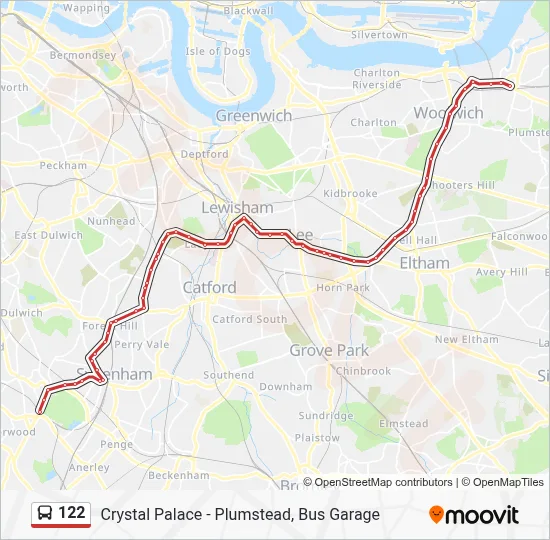 122 Route: Schedules, Stops & Maps - Crystal Palace (Updated)