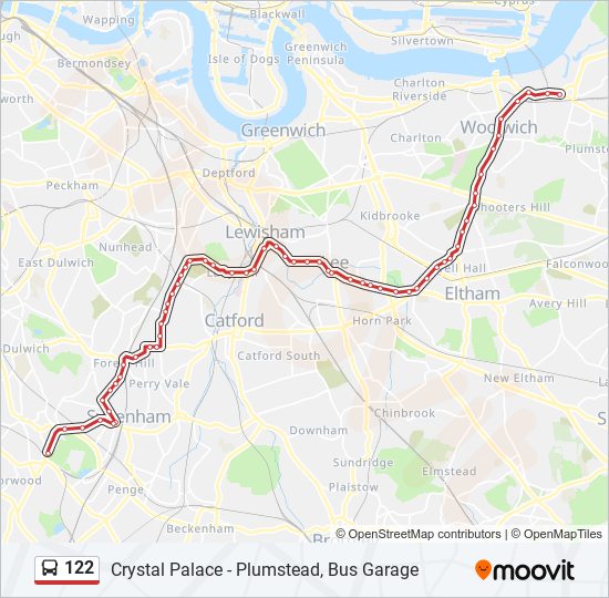 122 Route: Schedules, Stops & Maps - Plumstead, Bus Garage (Updated)