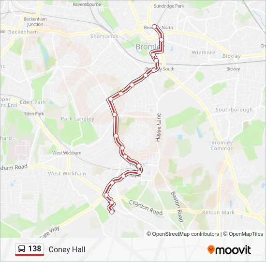 138 Route: Schedules, Stops & Maps - Coney Hall (Updated)