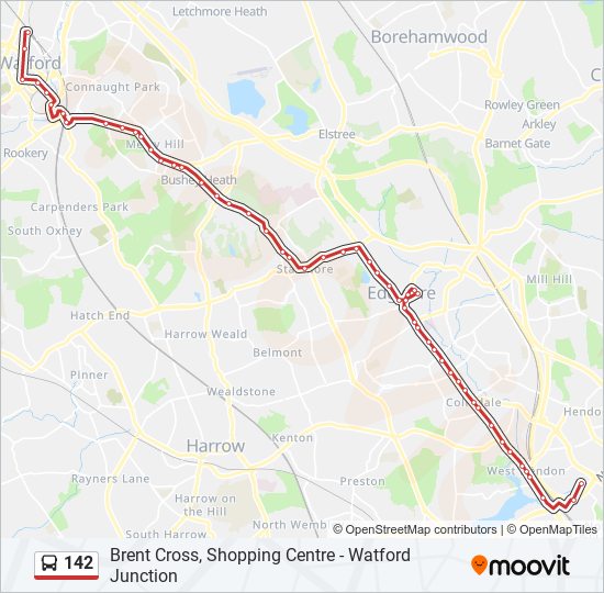 142 Route: Schedules, Stops & Maps - Watford Junction (Updated)