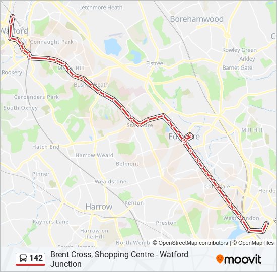 142 Route: Schedules, Stops & Maps - Watford Junction (Updated)