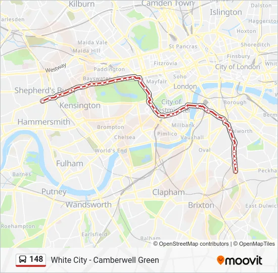 148 Route: Schedules, Stops & Maps - White City (Updated)