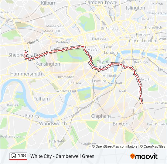 148 Route Schedules Stops Maps Camberwell Green Updated 