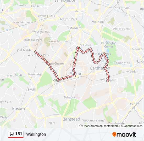 151 Route: Schedules, Stops & Maps - Wallington (Updated)