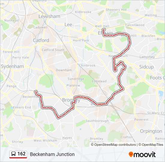 162 Route: Schedules, Stops & Maps - Beckenham Junction (Updated)
