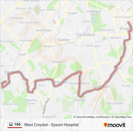 166 Route: Schedules, Stops & Maps - West Croydon (Updated)