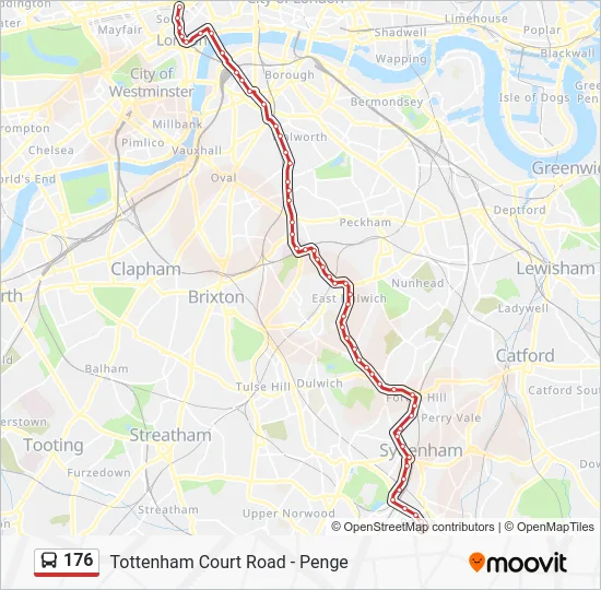 176 Route: Schedules, Stops & Maps - Penge (Updated)