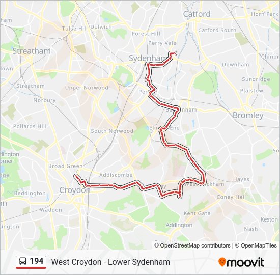 194 Route: Schedules, Stops & Maps - Lower Sydenham (Updated)