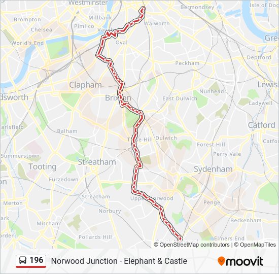 196 Route: Schedules, Stops & Maps - Norwood Junction (Updated)