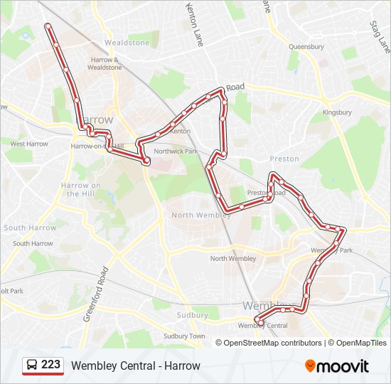 223 Route: Schedules, Stops & Maps - Wembley Central (Updated)