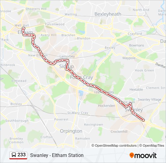 233 Route: Schedules, Stops & Maps - Eltham Station (Updated)